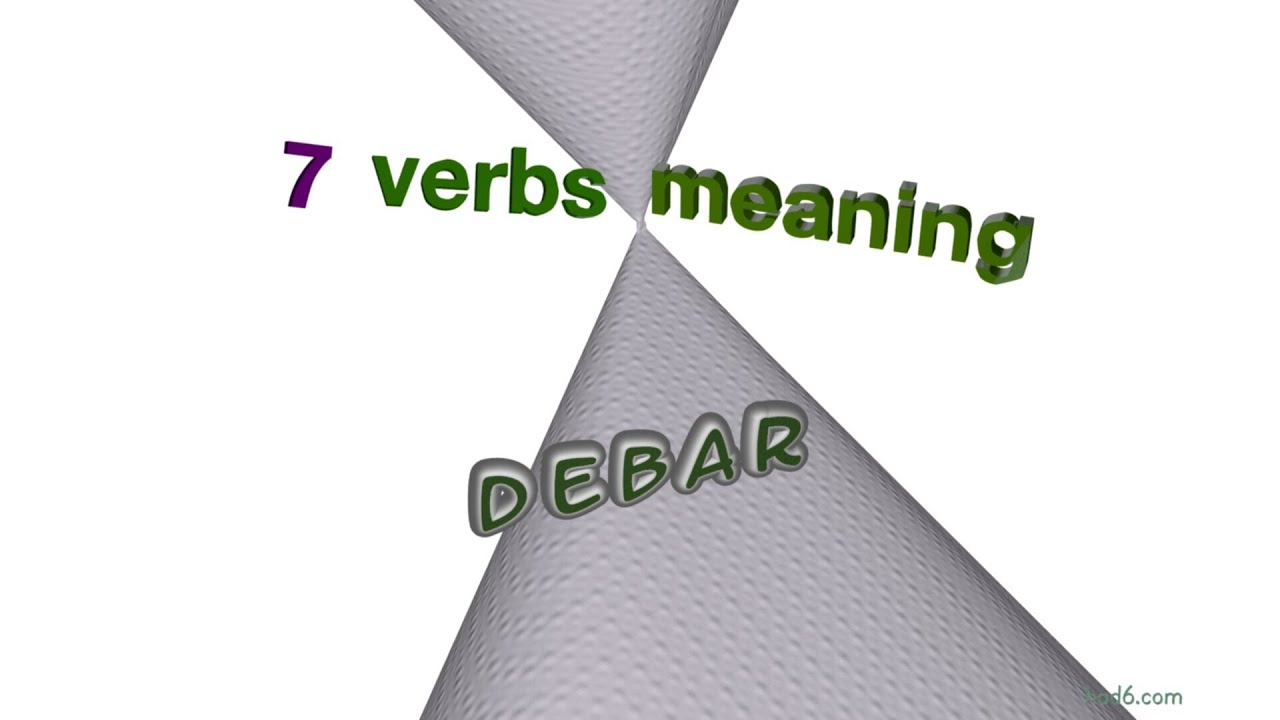 debar - 9 verbs which are synonym of debar (sentence examples) - YouTube