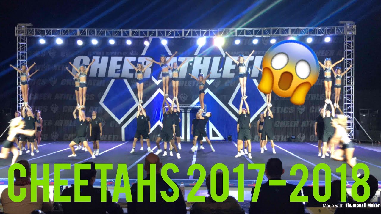 CHEER ATHLETICS CHEETAHS 2017-2018 BLUE DEBUT - YouTube
