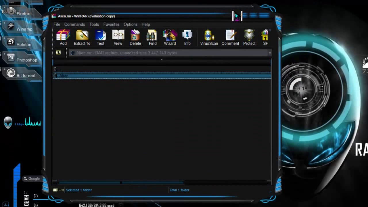 Tutorial Personalizando seu Desktop com Rainmeter+Skins+Tema Alien Blue ...