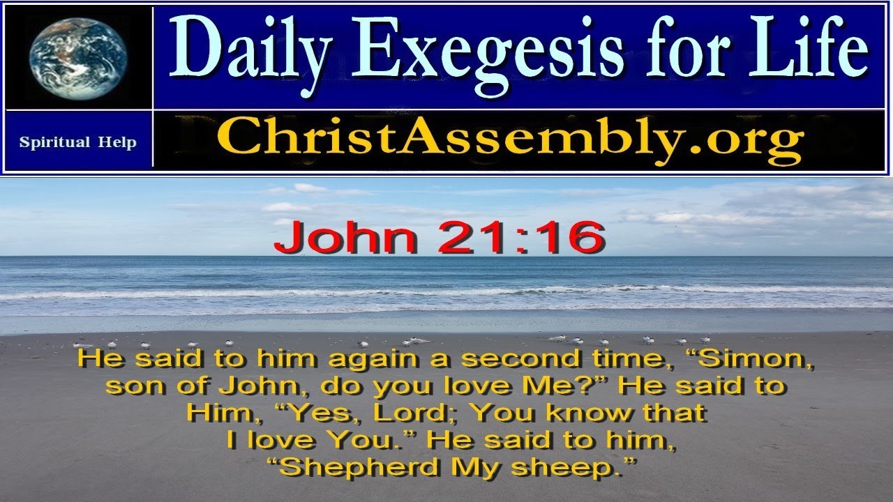 Day 856 l The Gospel of John | Daily Exegesis for Life | John 21.16 ...