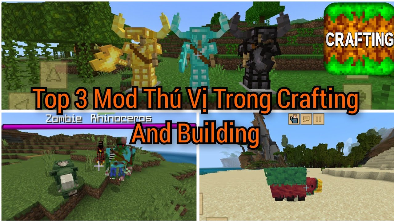 Top 3 Mod Thú Vị Trong Crafting And Building 1.19 - YouTube
