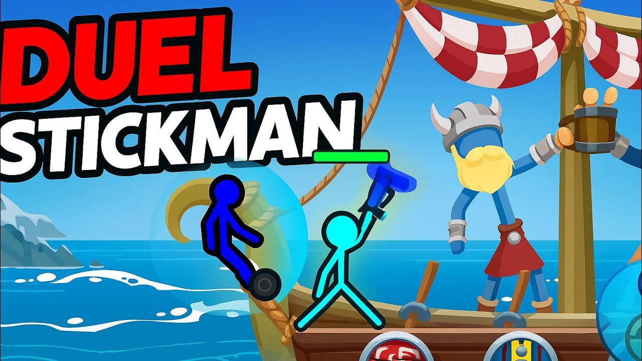 Stickman duel game play - YouTube