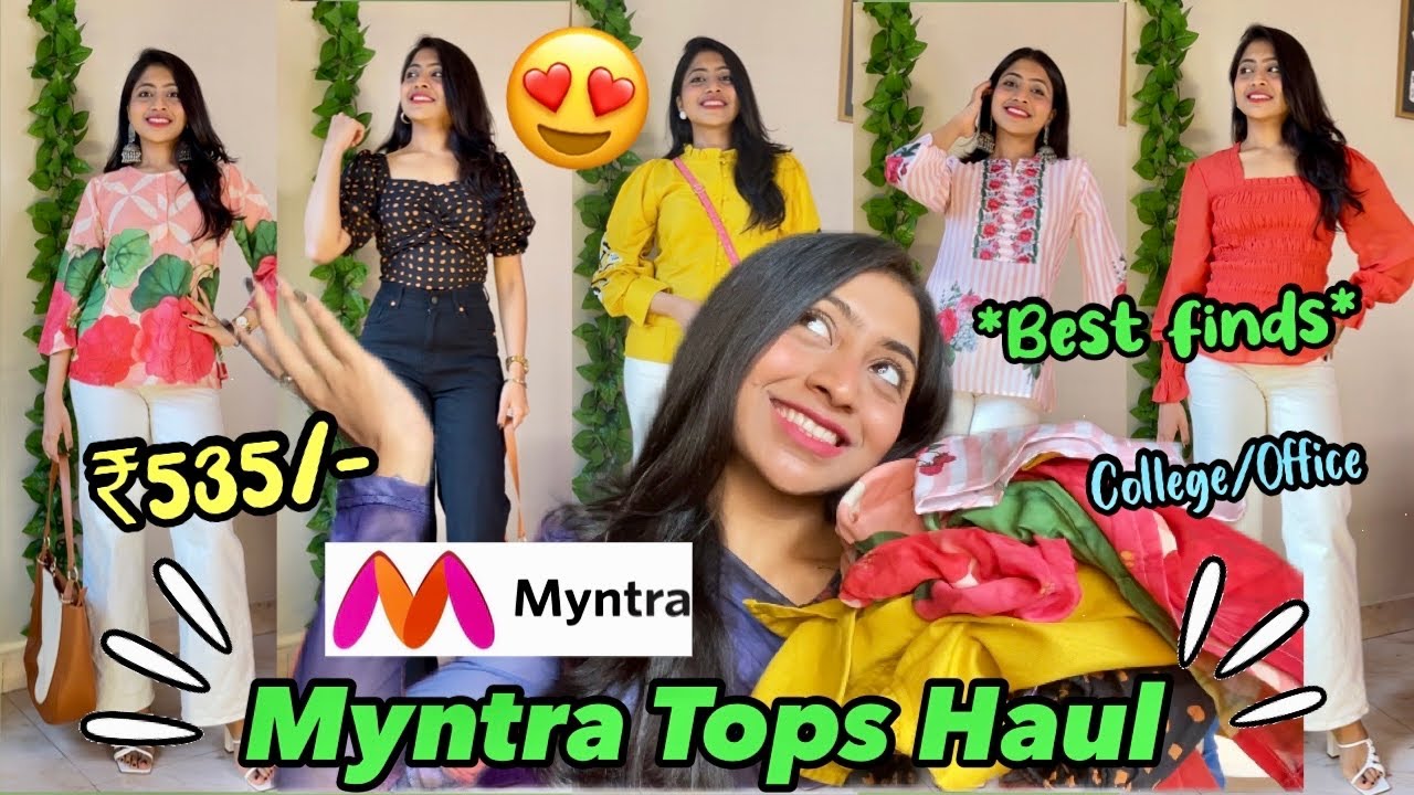 Huge Myntra Tops Haul😍College & Office Tops for ladies | Best finds # ...