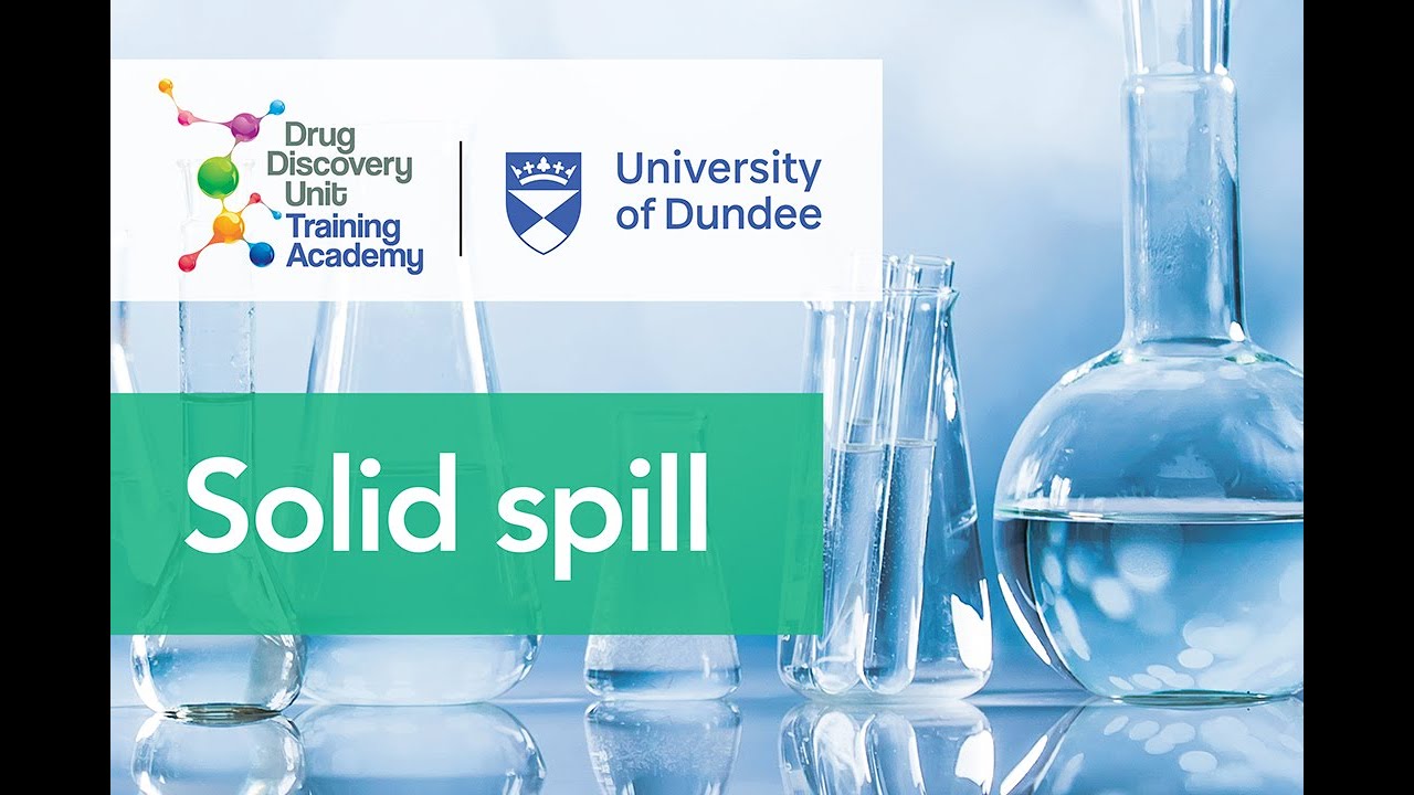 How to handle a solid chemical spill in a fume hood - YouTube