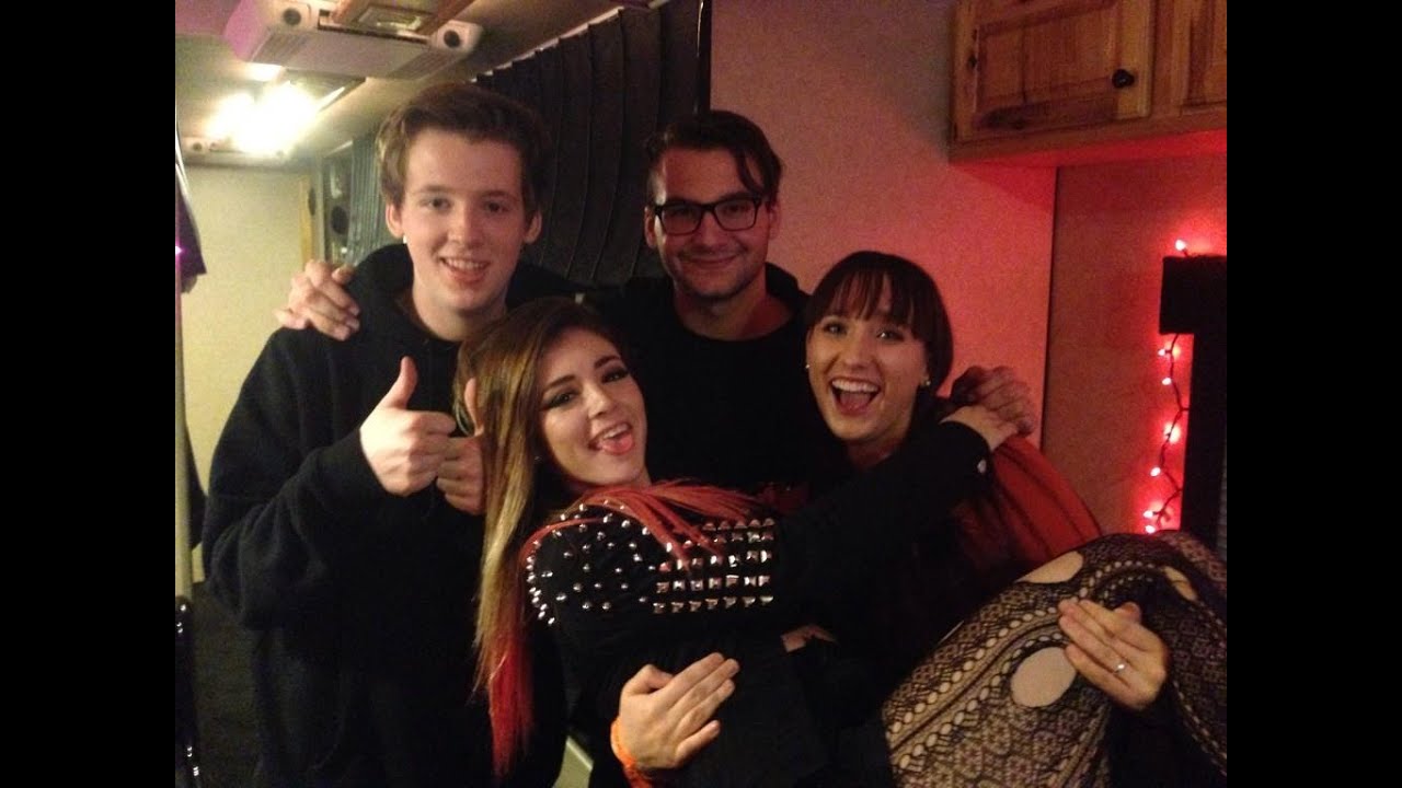 Against The Current Interview Part 1. Music Video Sneak Peek, Nick the ...