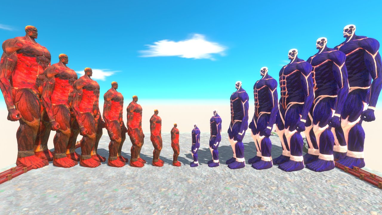 Team Zombie COLOSSAL TITON VS Team Ice COLOSSAL TITAN - Animal Revolt ...