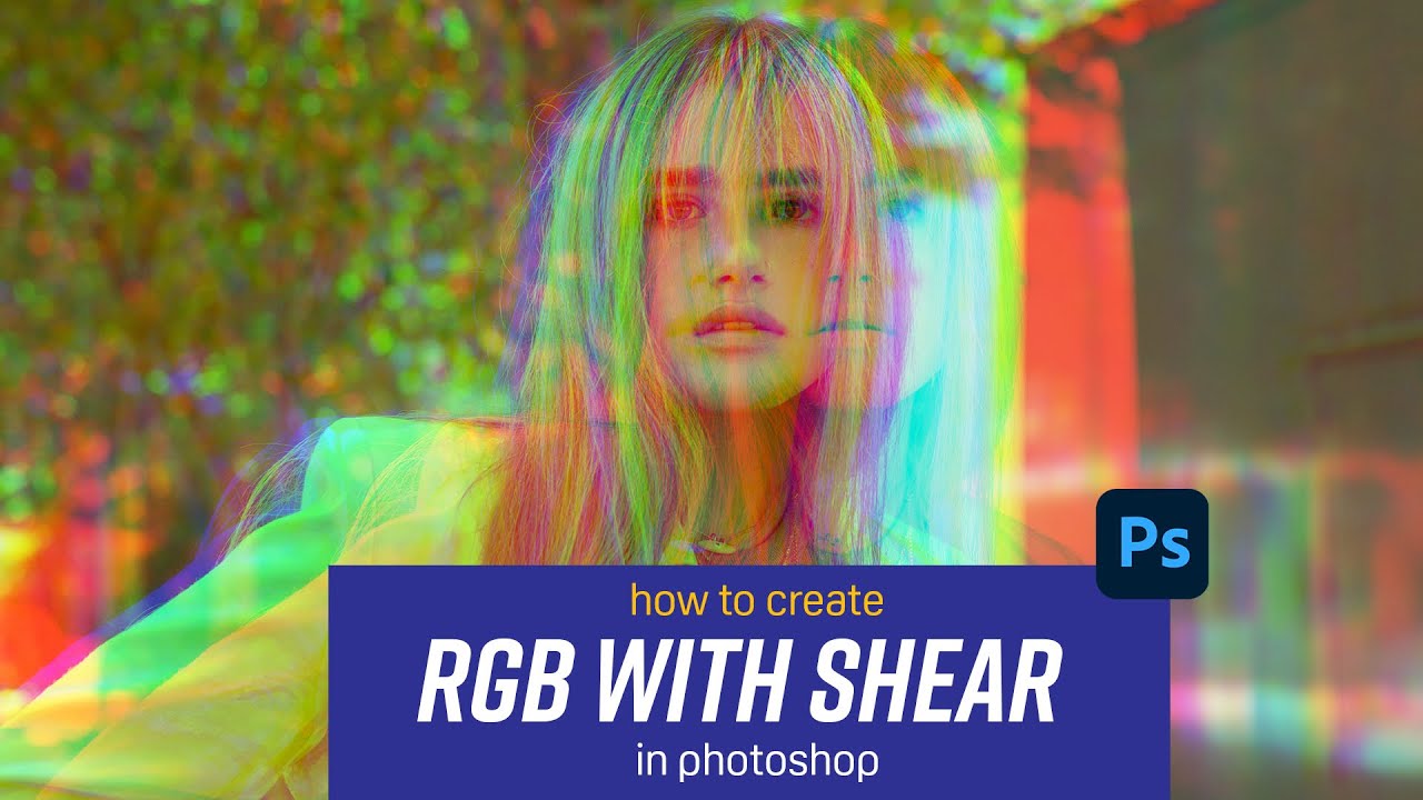 How to split RGB with shear tool in Photoshop - YouTube