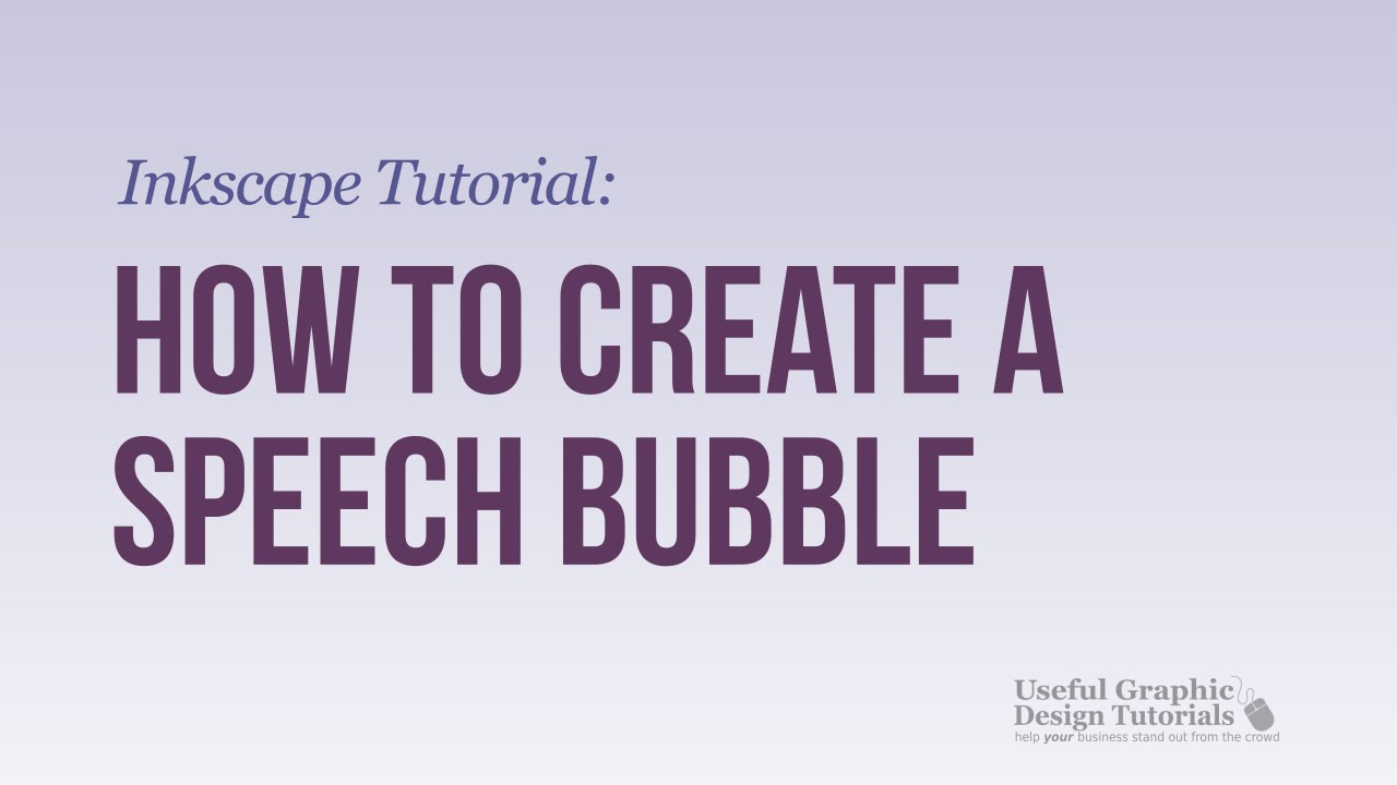 Video #7 - How to create a Cloud or Speech Bubble using Inkscape ...