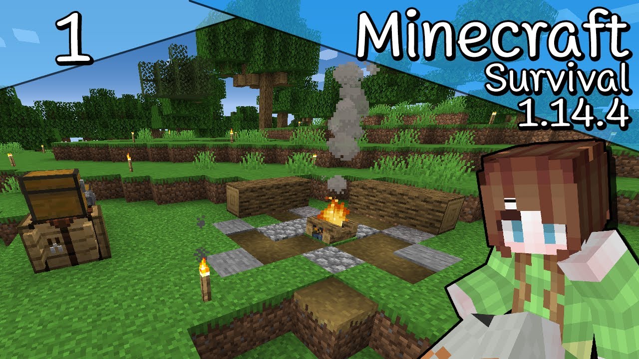 [MC 1.14.4] - เปิดซีรี่ย์ !! ตั้งแคมป์หละ !! #1 - YouTube