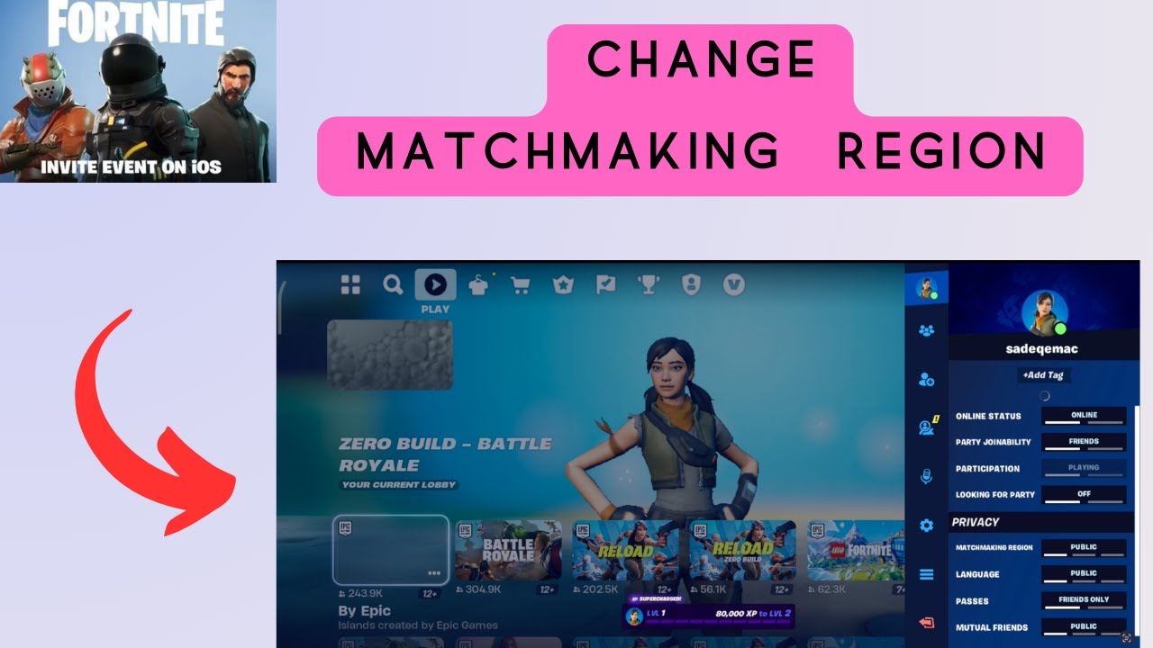 How to Change Matchmaking region in Fortnite Mobile - YouTube