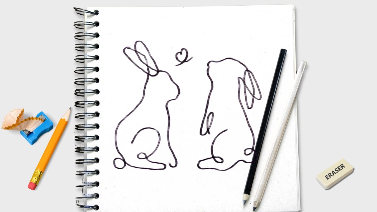 16 easy line art drawing ideas || Pencil sketch Tutorials || Art Videos ...