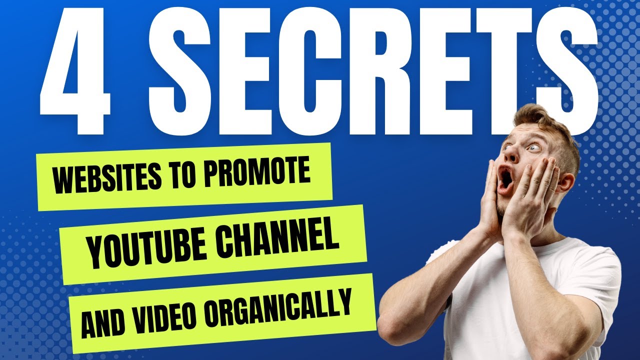 how to grow a YouTube channel fast || 4 secret websites to promote ...