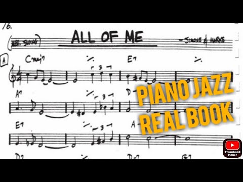 All Of Me Real Book Piano Jazz - YouTube