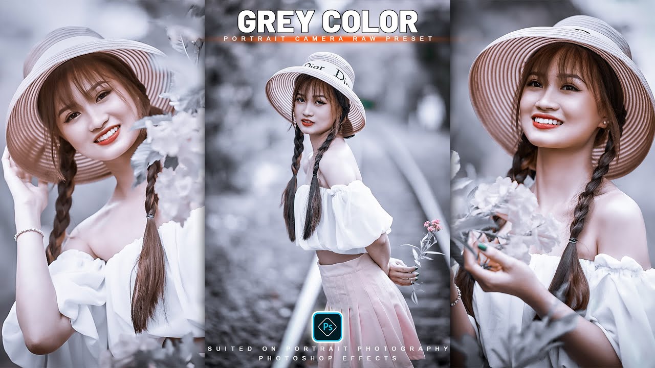 Grey Color Tone | Camera Raw Preset | Color Grading Photoshop Tutorial ...