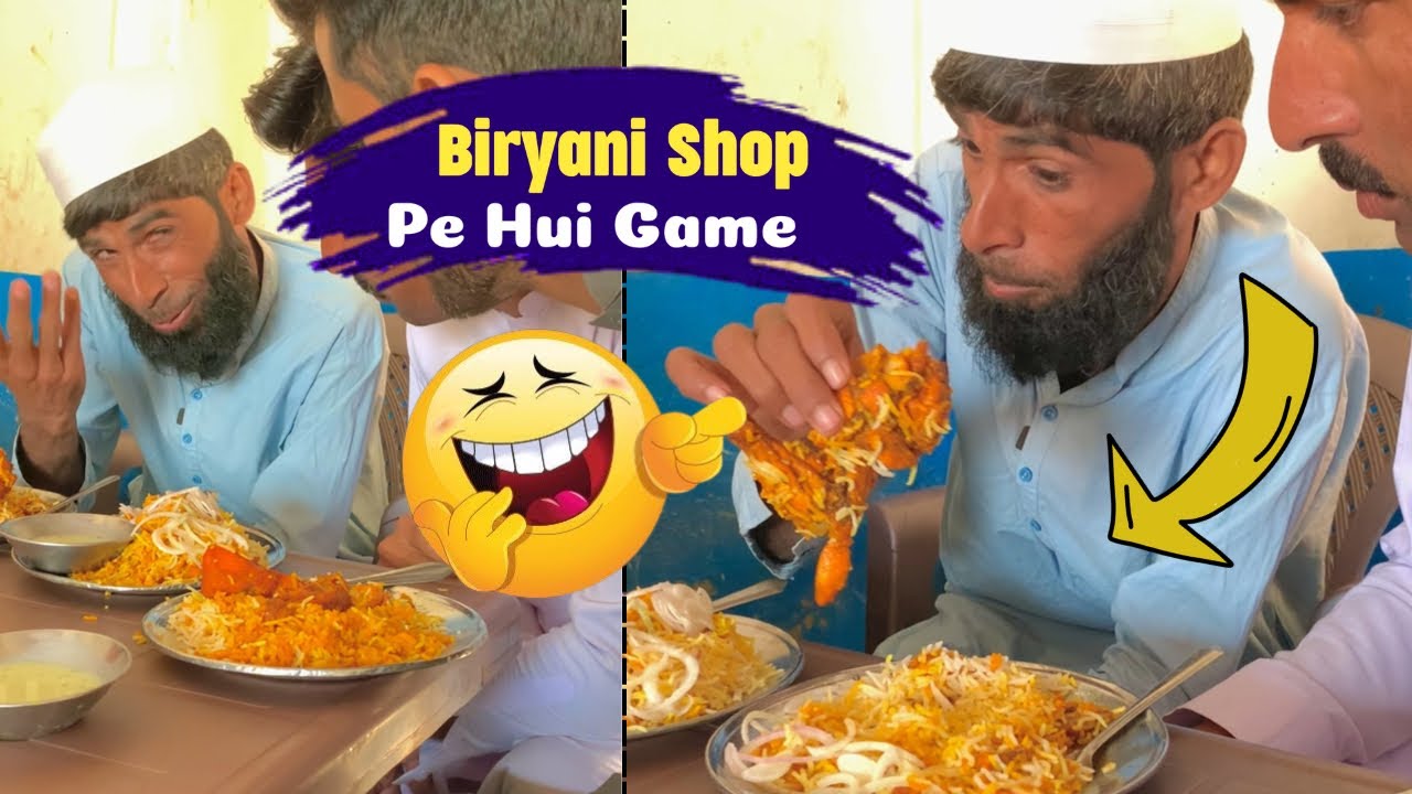 Biryani Shop Pe Hui Game 🤣 Lene Ke Dene Parr Gaye @Ballazeerreal Funny ...