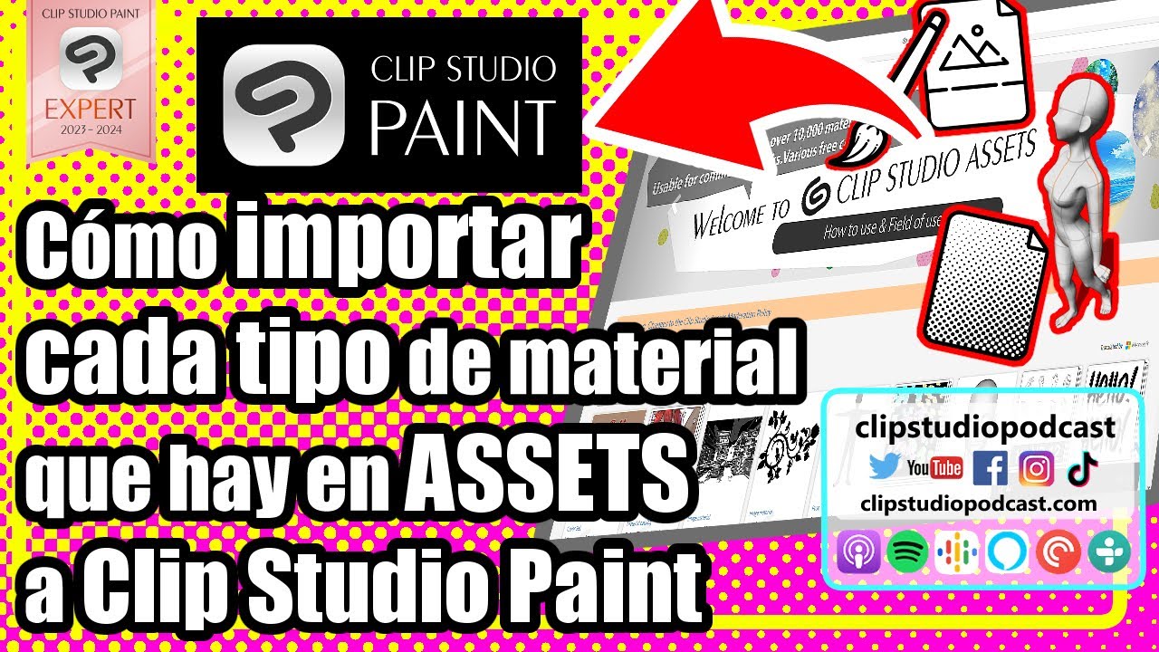 Guía completa: Cómo importar los materiales descargados de ASSETS a Clip Studio Paint - YouTube