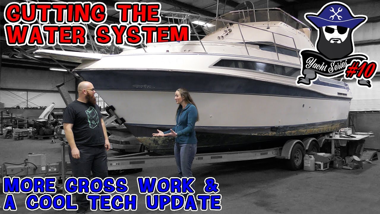 Yacht #10 Gutting the Water System! CAR WIZARD has more gross work ...