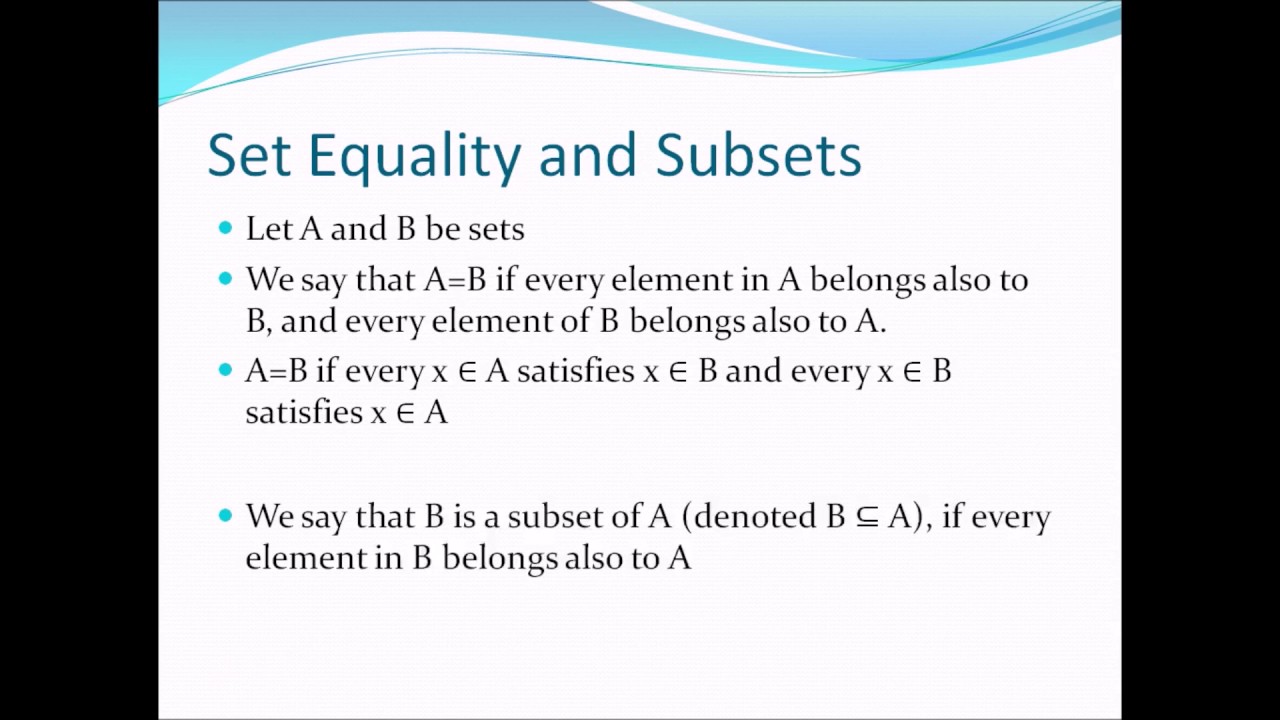 FOMP--Basic Definition of Sets - YouTube