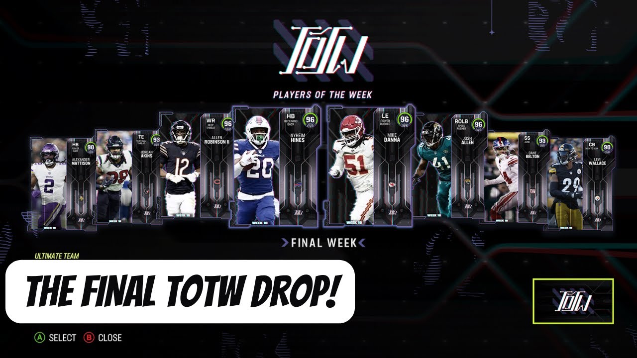 THE FINAL TEAM OF THE WEEK DROP! RARE+ STRATEGY ITEM PACKS! | MADDEN 23 ...