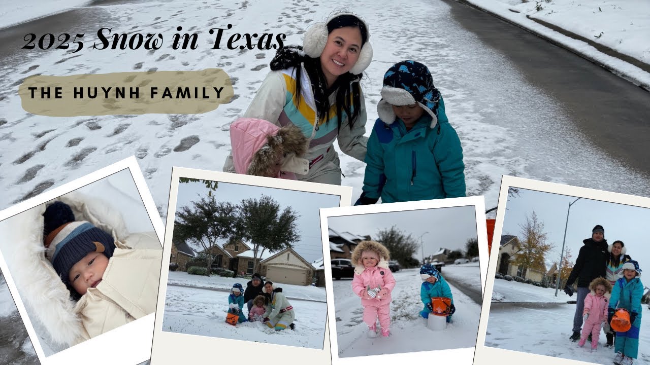 SNOW IN TEXAS 2025 | FILIPINO VIETNAMESE FAM - YouTube