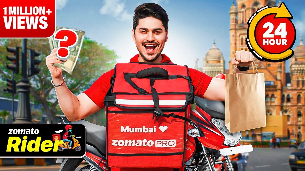 Working 24 HOURS as a ZOMATO RIDER | JokerKiHaveli - YouTube