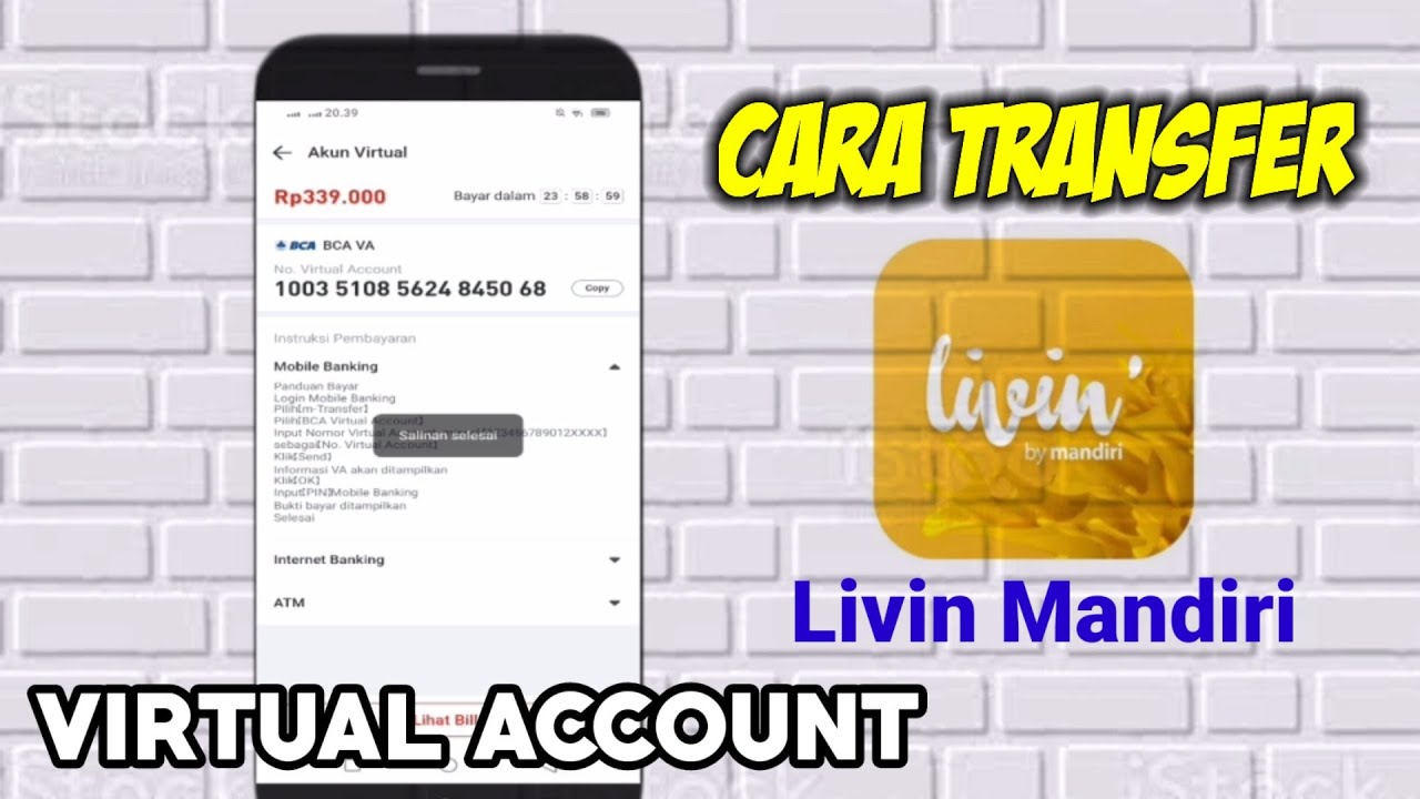 Cara transfer virtual account mandiri New Livin by mandiri virtual ...