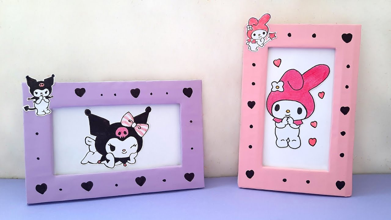 DIY cute craft | How to make a kawaii my melody photo frame | Easy diy ...