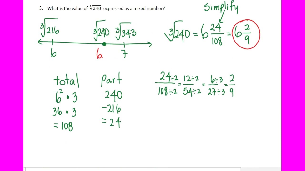 3c. Simplify Non-perfect Cubes ANSWERS - YouTube