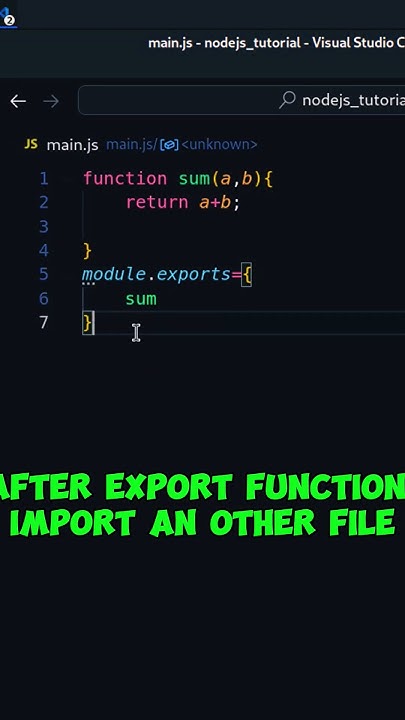 How To Export And Import Modules In Node Js Module Nodejs Coading Programming Viral Basics