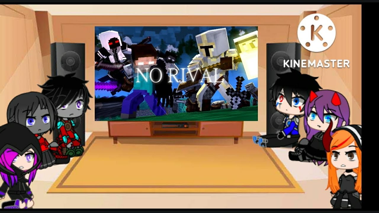 Rainimator friend's react to "No Rivals" A Minecraft Music Video ...