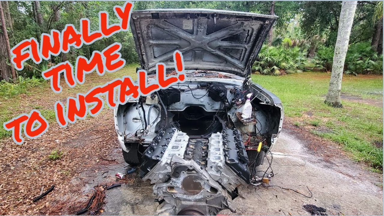 D150 Gen 3 Hemi Swap Part 5 - Engine Install! - YouTube