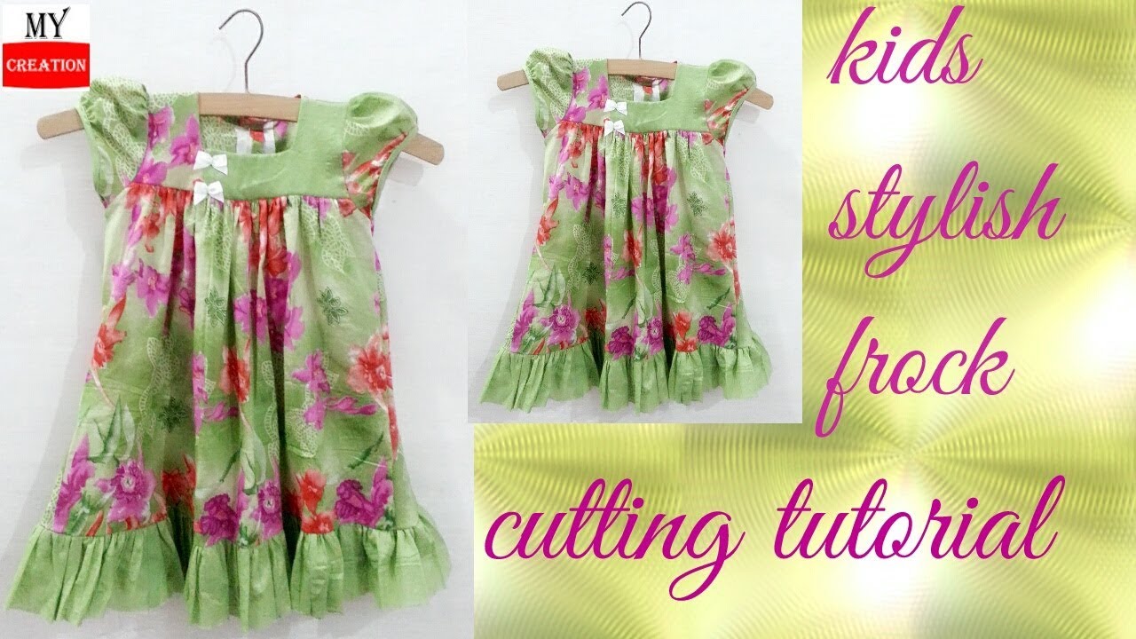 how to make frock | kids stylish frock cutting tutorial - YouTube