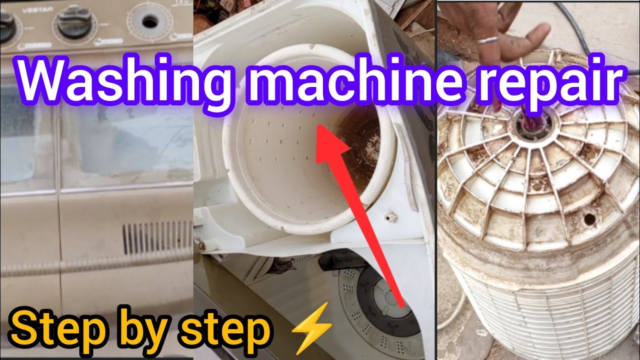 washing machine repair । spin motor not working । how to repair semi ...