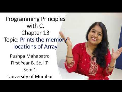33 Chapter 13, Let Us C, Prints the memory locations of Array, Programming Principles with C ...