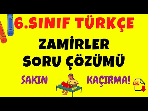 6.Sınıf Türkçe | Zamirler Soru Çözümü💥 Zamirler 6.Sınıf Test | 6.Sınıf Zamirler Test | Kazanım Testi