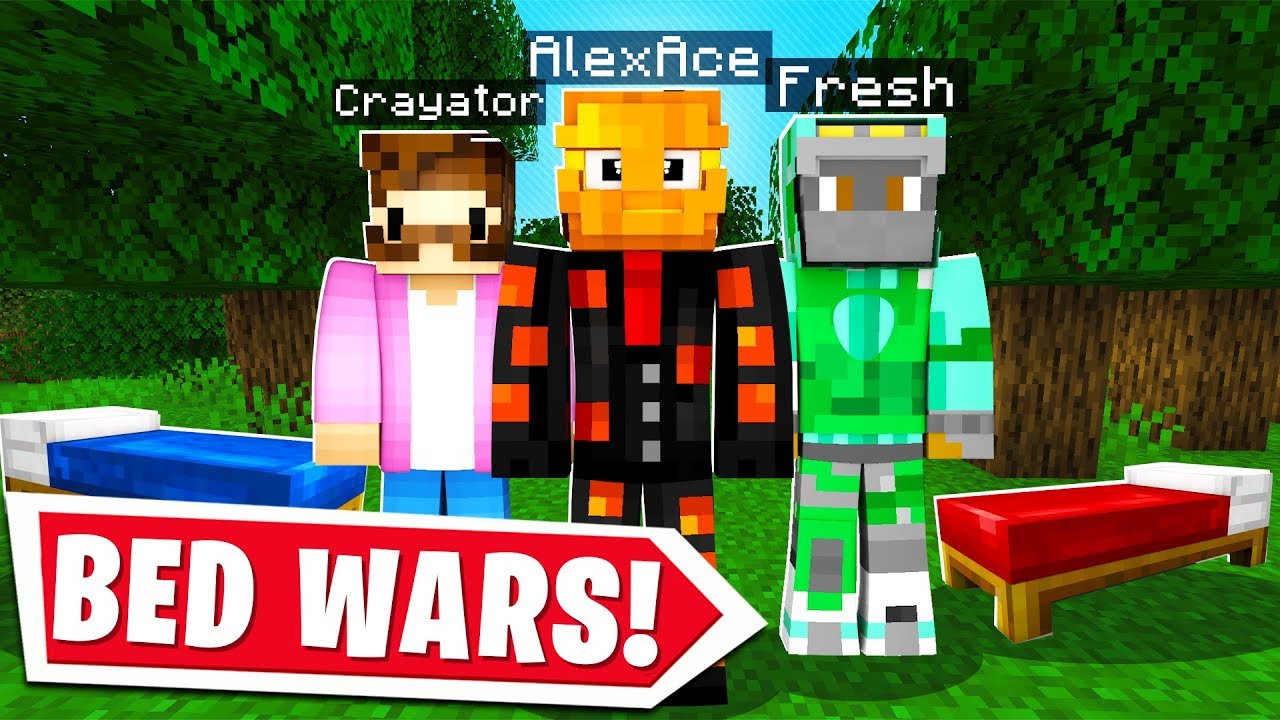 I Got CRAYATOR & FRESH To Play MINECRAFT BED WARS.. - YouTube