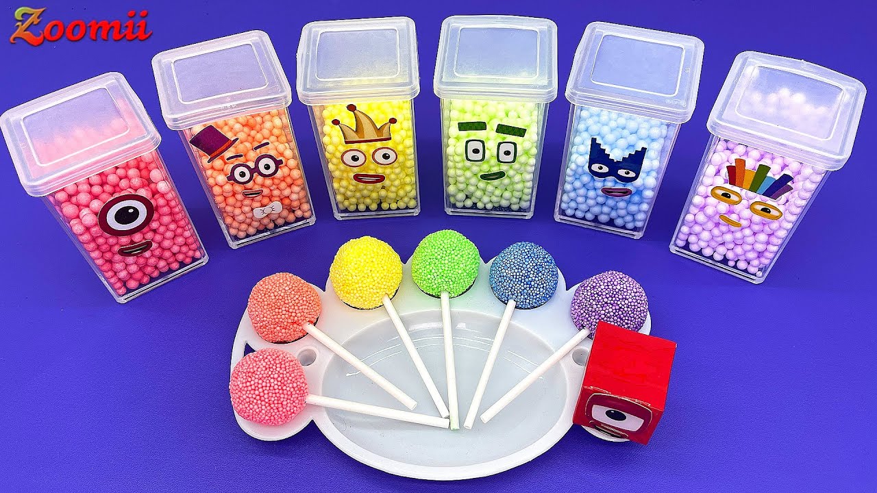 Numberblocks - Satisfying Video l Rainbow Lollipop Candy - YouTube