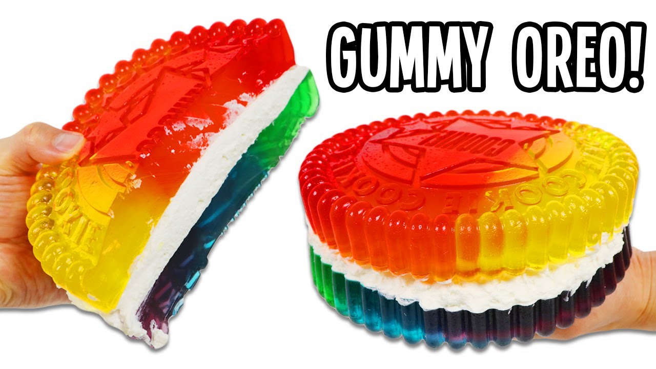 How to Make a Giant Rainbow Gummy Oreo! - YouTube