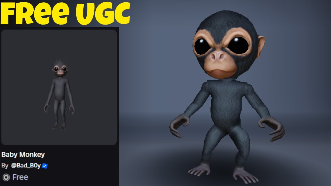 Free UGC Limited! How To Get Baby Monkey | Roblox | Free UGC - YouTube