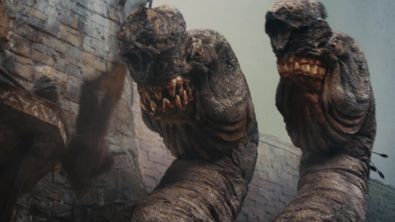 Willow and Madmartigan confront the fearsome fire-breathing Eborsisk ...