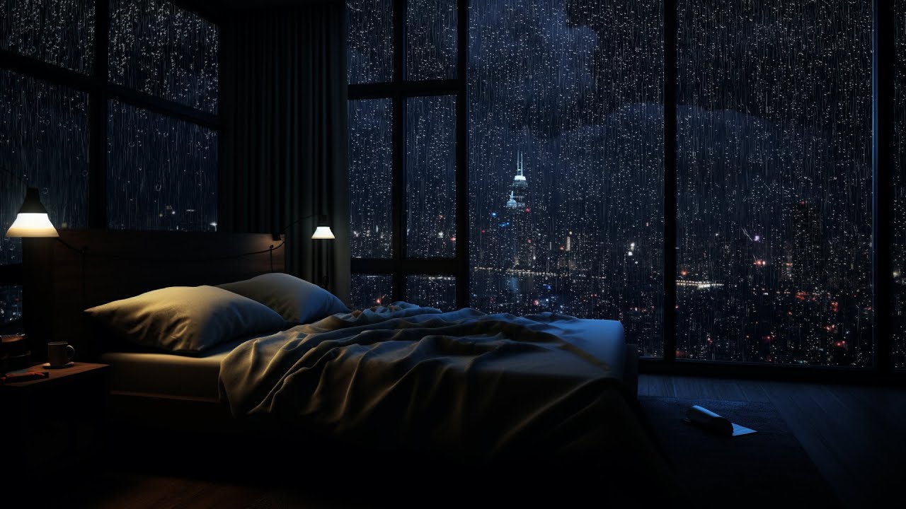 Rainy Night with Cozy Bed | Try Listening & Fall Asleep in 3 Minutes ...