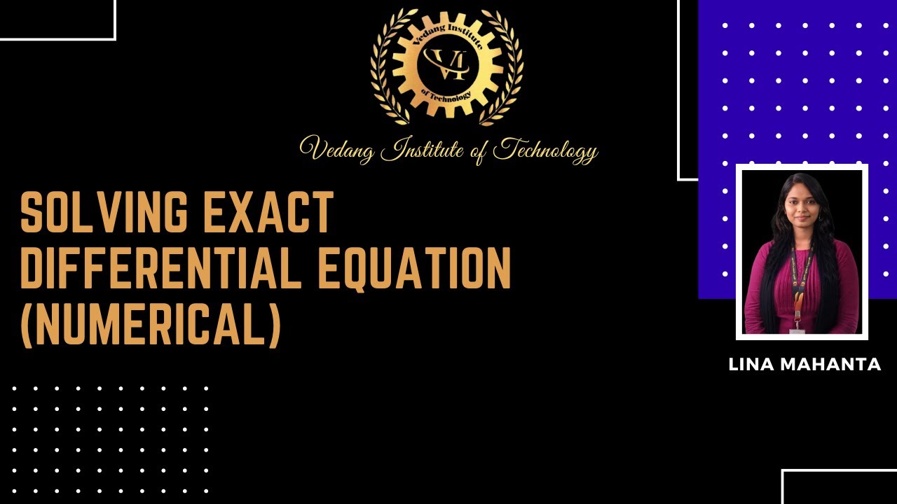 Solving Exact differential equation (Numerical) - YouTube