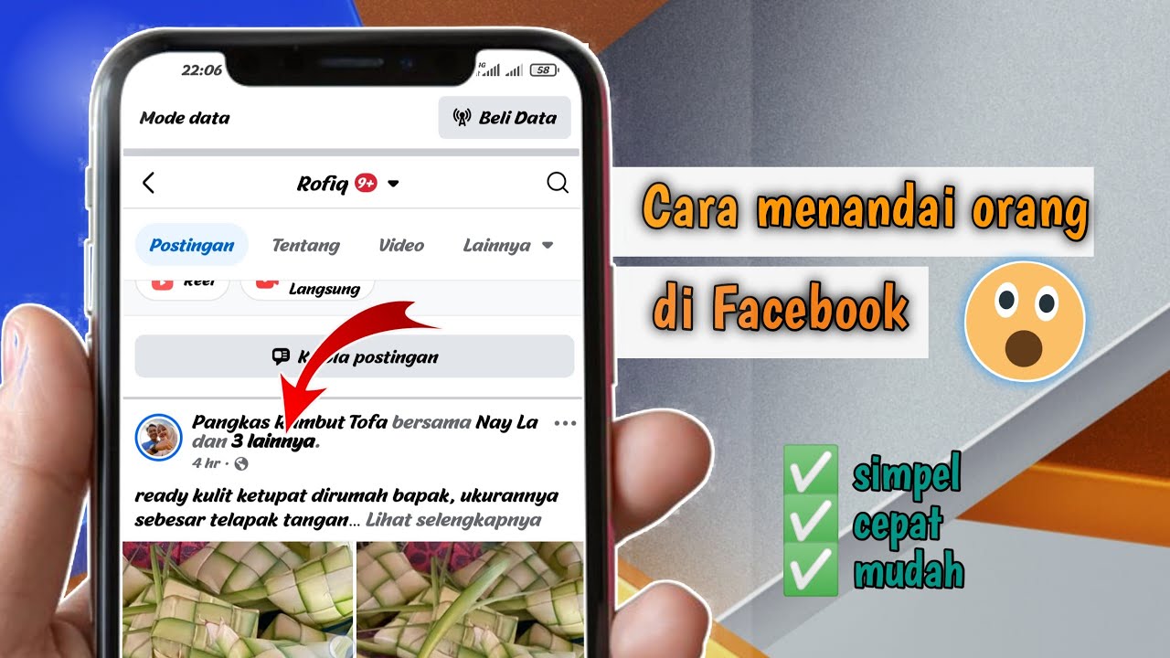 Cara menandai orang di Facebook// cara tag teman di Facebook! - YouTube