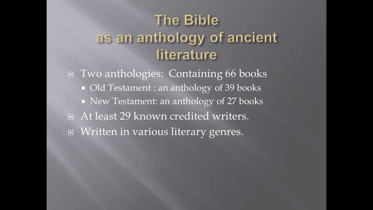 Biblical literature Lecture 01 Introduction and the Canonization of the ...