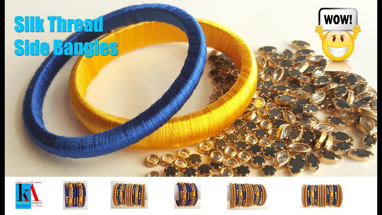 Beautiful Designer Bangle Set making with Silk Thread for kids || DIY ...