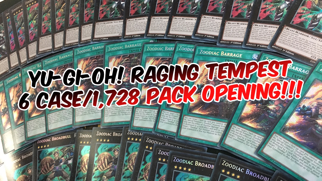 YU-GI-OH! RAGING TEMPEST 6 CASE/1,728 PACK OPENING!!! SO MANY ZOODIACS ...