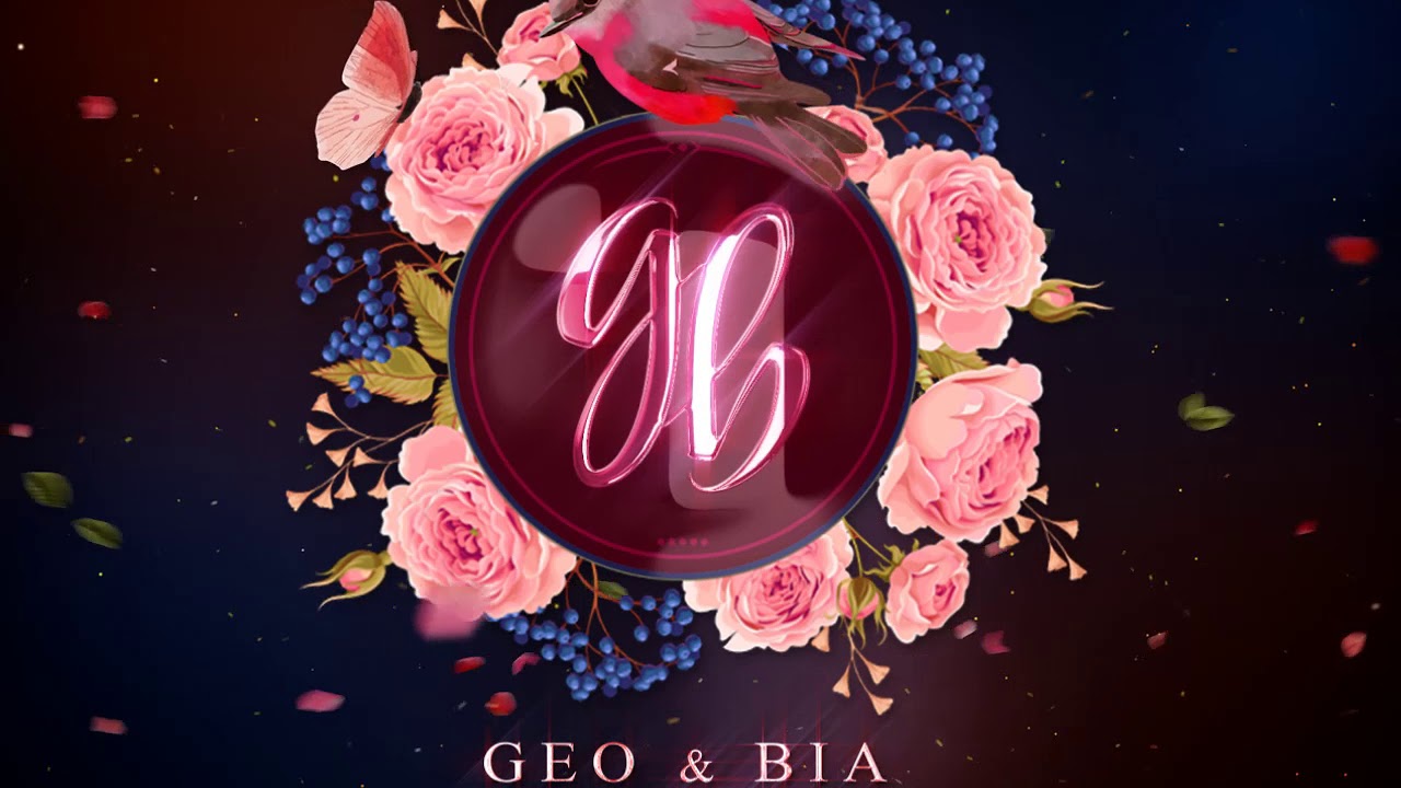 Detailed animated monogram with moving bird and anagram - YouTube