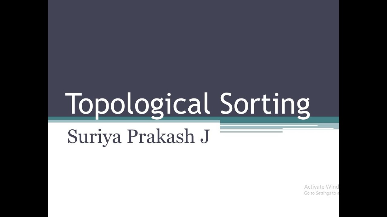 Topological Sorting-Decrease and Conquer Method - YouTube