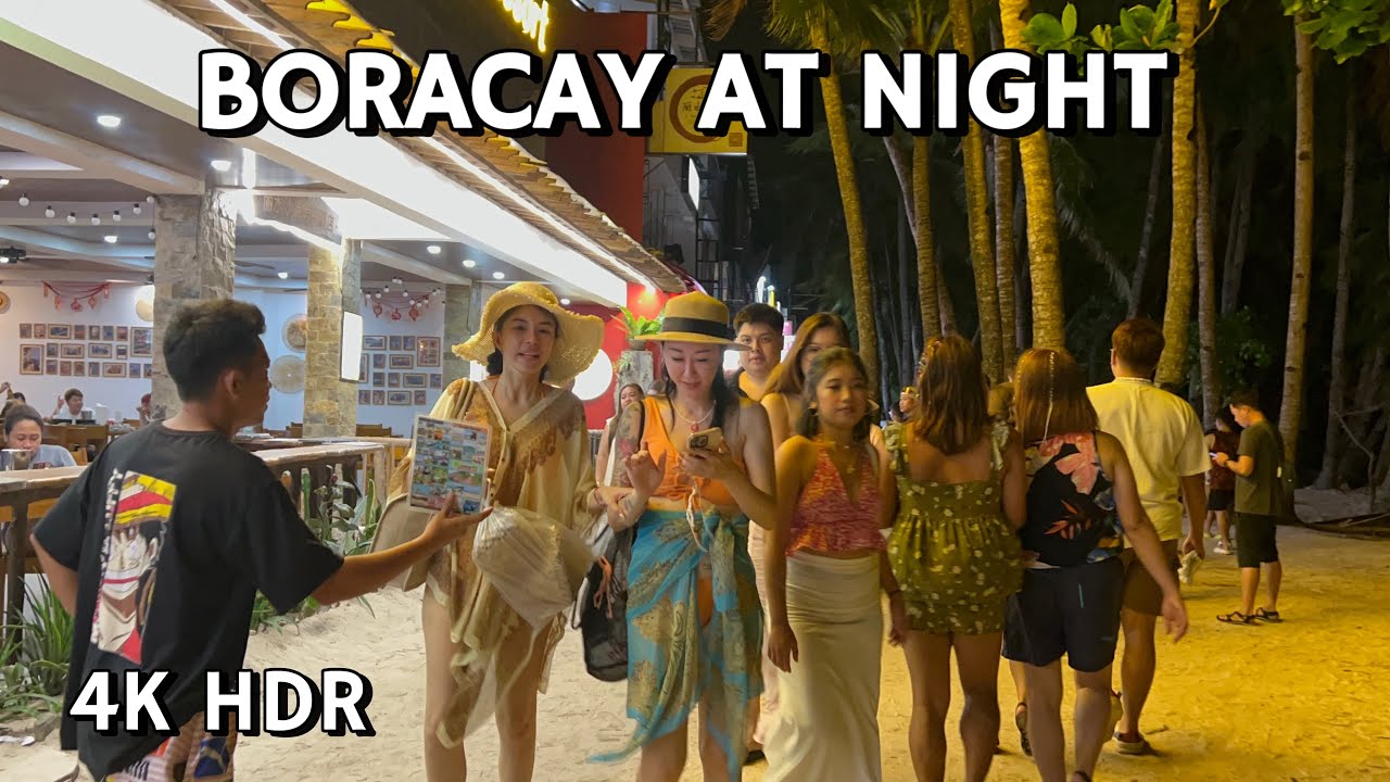 BORACAY at Night | BEST Beach Nightlife in the World? 🇵🇭 June 2025 | 4K ...