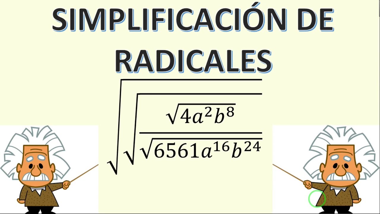 SIMPLIFICACIÓN DE RADICALES-EJERCICIOS RESUELTOS - YouTube